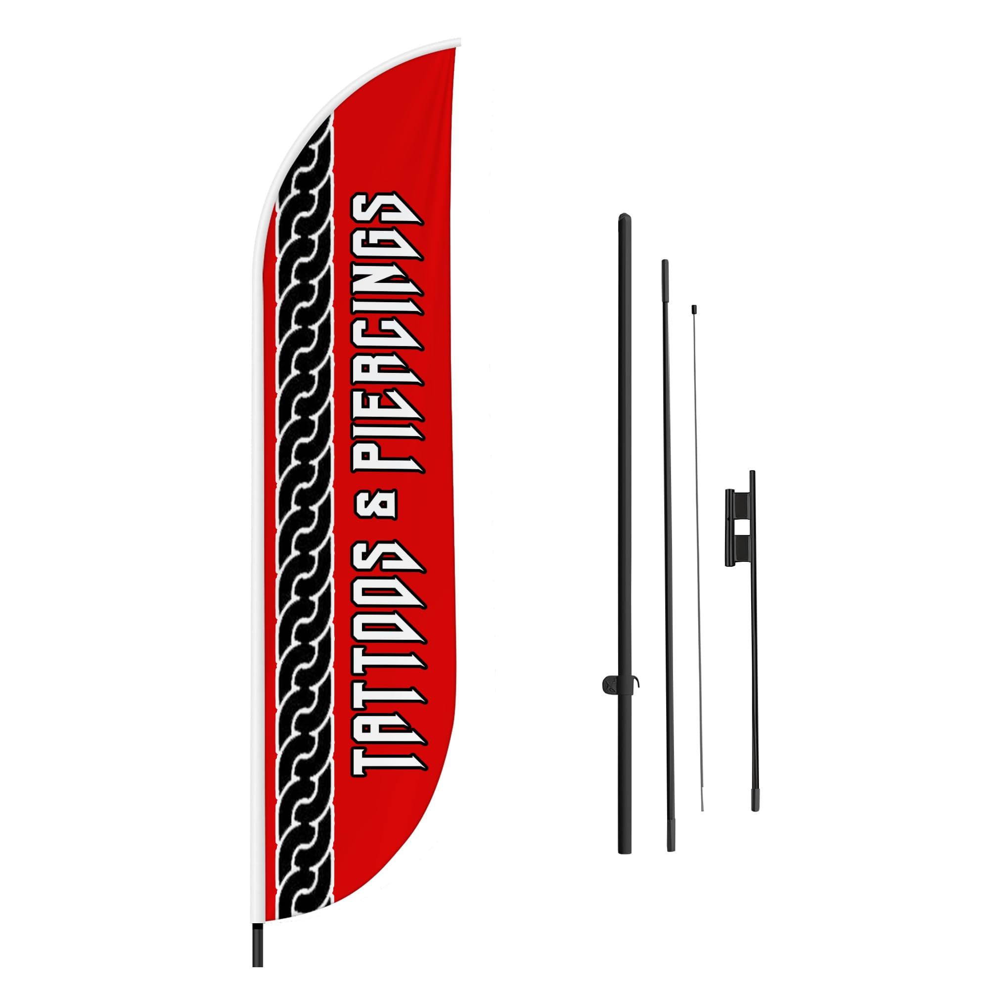 Tattoo Feather Flag(11.5Feetx2.5Feet) By Dreamcontroller For Business ...