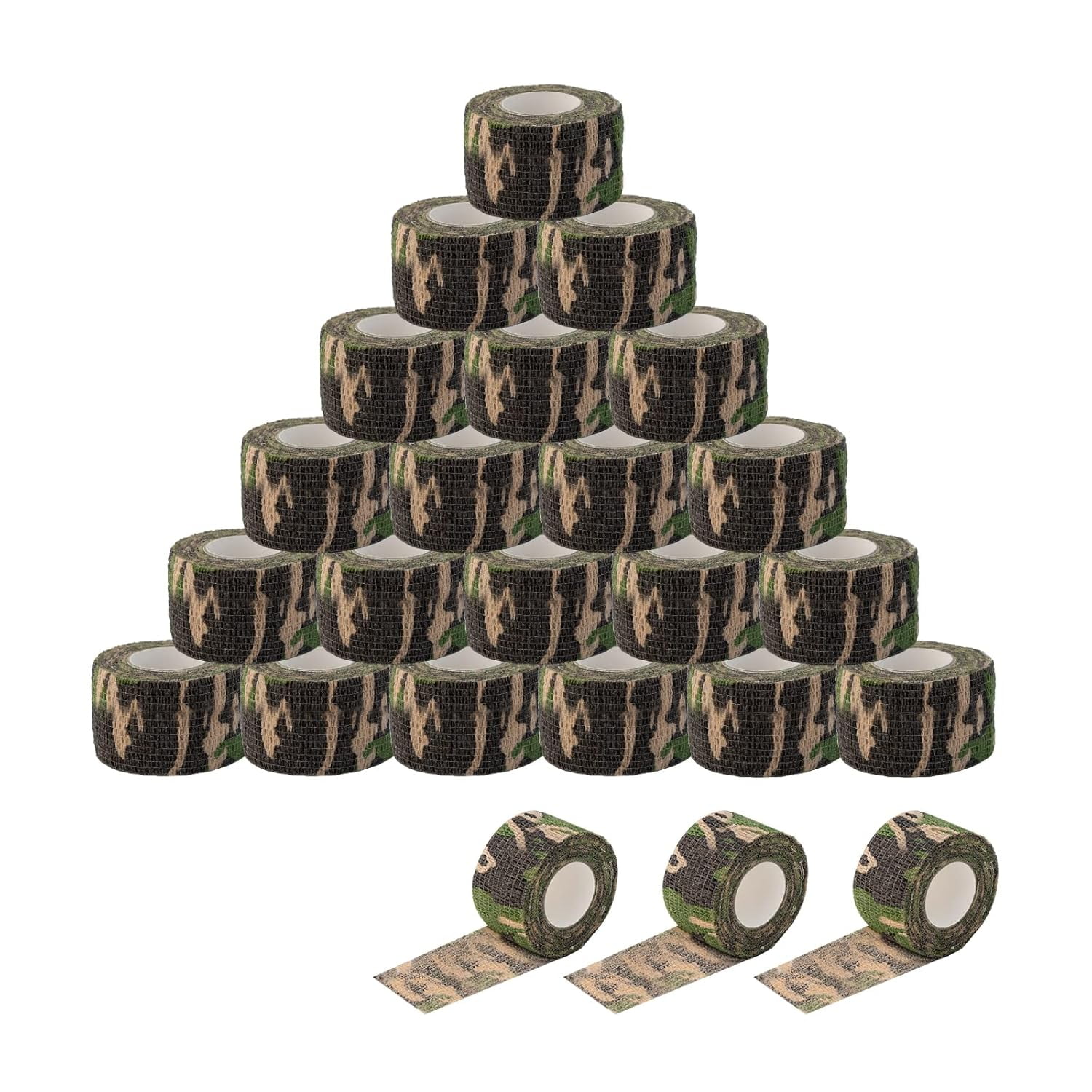 Tattoo Grip Tape - 24PCS (1inch x 5 Yard) Camo Self Adhesive Bandage ...