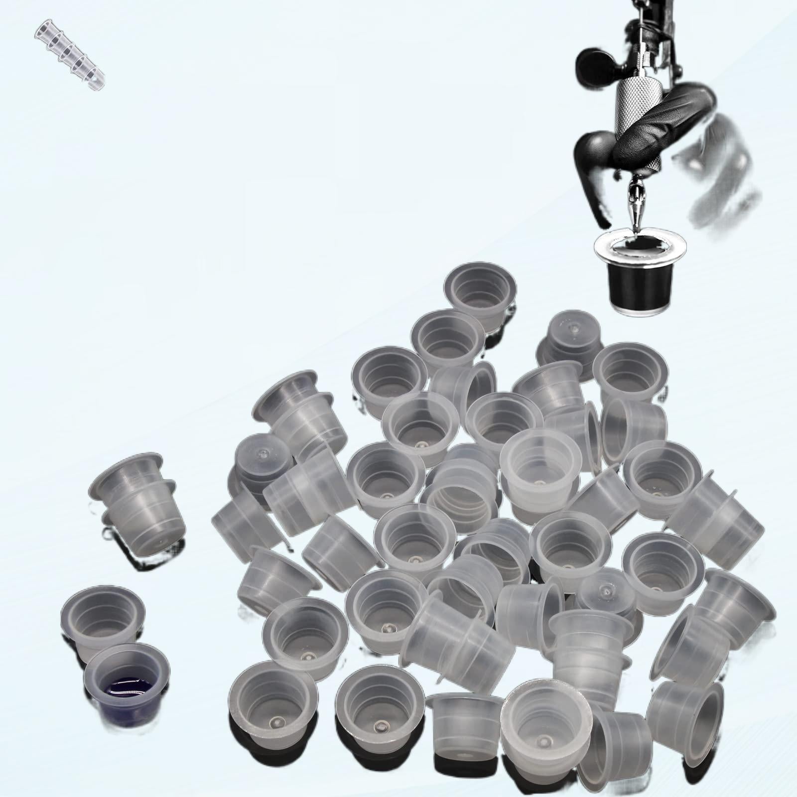 Tattoo Ink Cap - 1000 Piece Tattoo Ink Cup Small Disposable Ink Cap 9mm ...