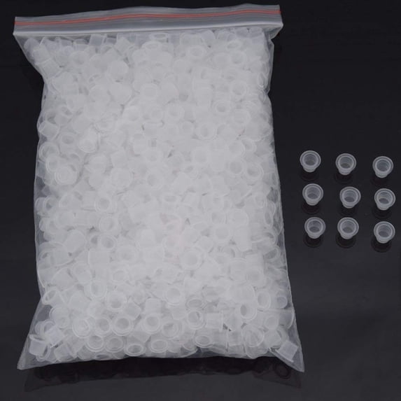 Tattoo Ink Caps, Disposable 1000pcs Ink Cups Small 9MM for Tattoo Ink ...
