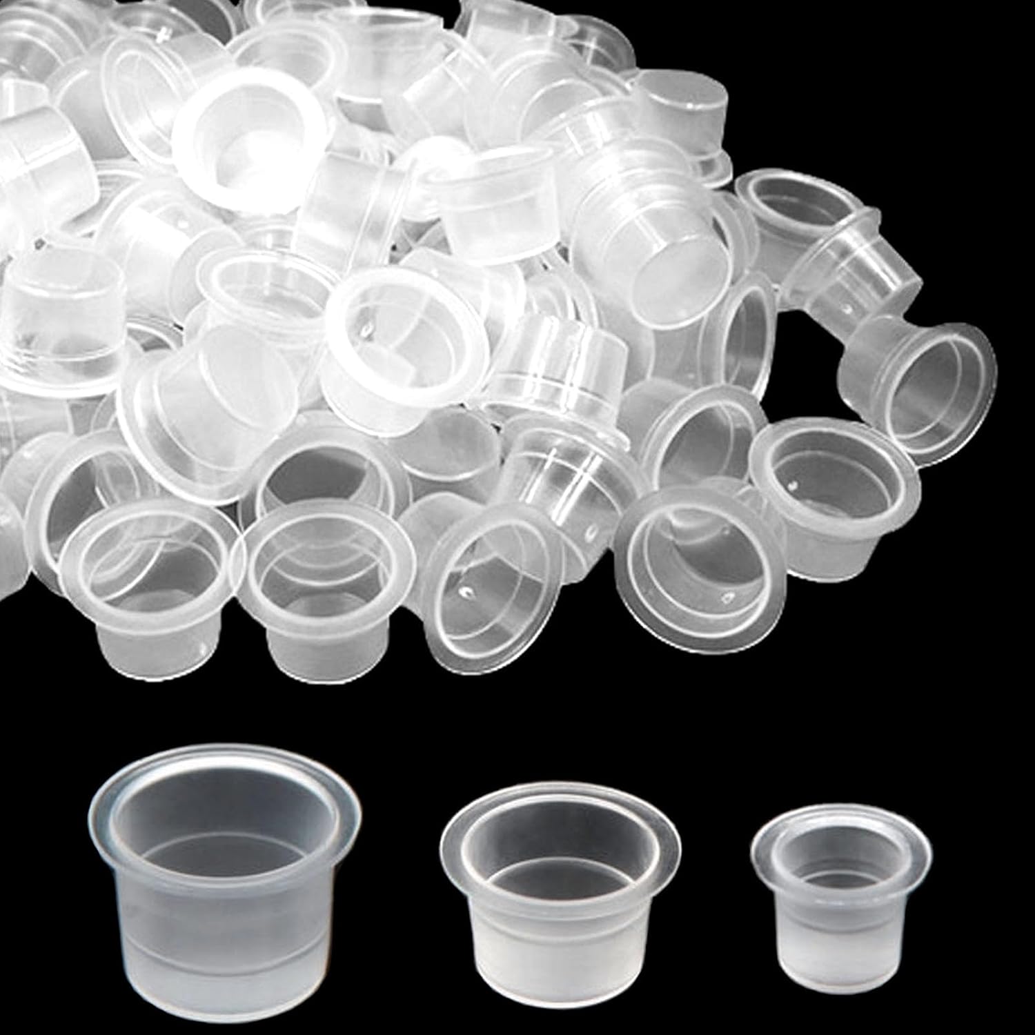 Tattoo Ink Caps Disposable Pigment Caps Cups Mini Plastic Ink Cups ...
