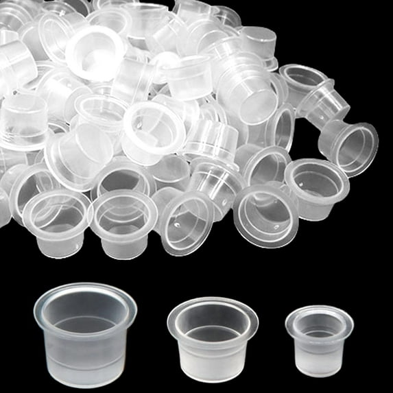 Tattoo Ink Caps Disposable Pigment Caps Cups Mini Plastic Ink Cups ...