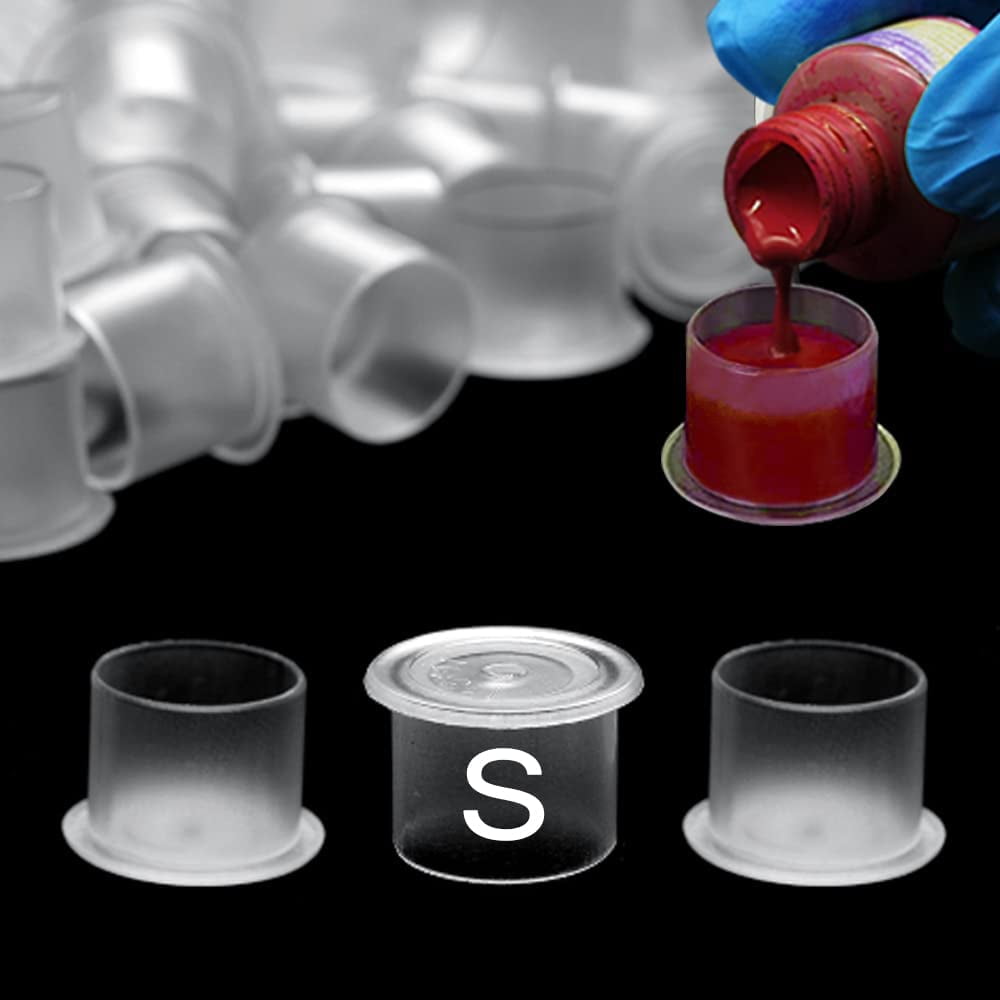 Tattoo Ink Caps Small - 500PCS Tattoo Ink Cups with Base 11mm Small ...