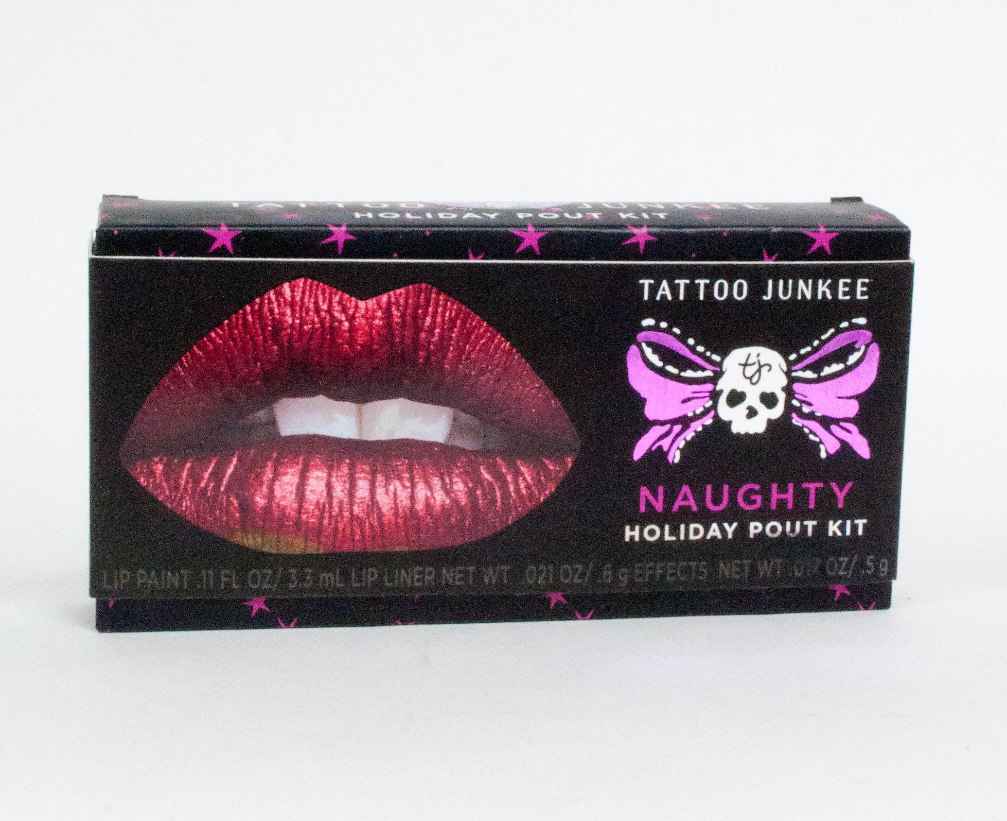 Tattoo Junkee 1 Naughty Holiday Pout Kit & 1 Party Time Metallic Lipstick - Walmart.com
