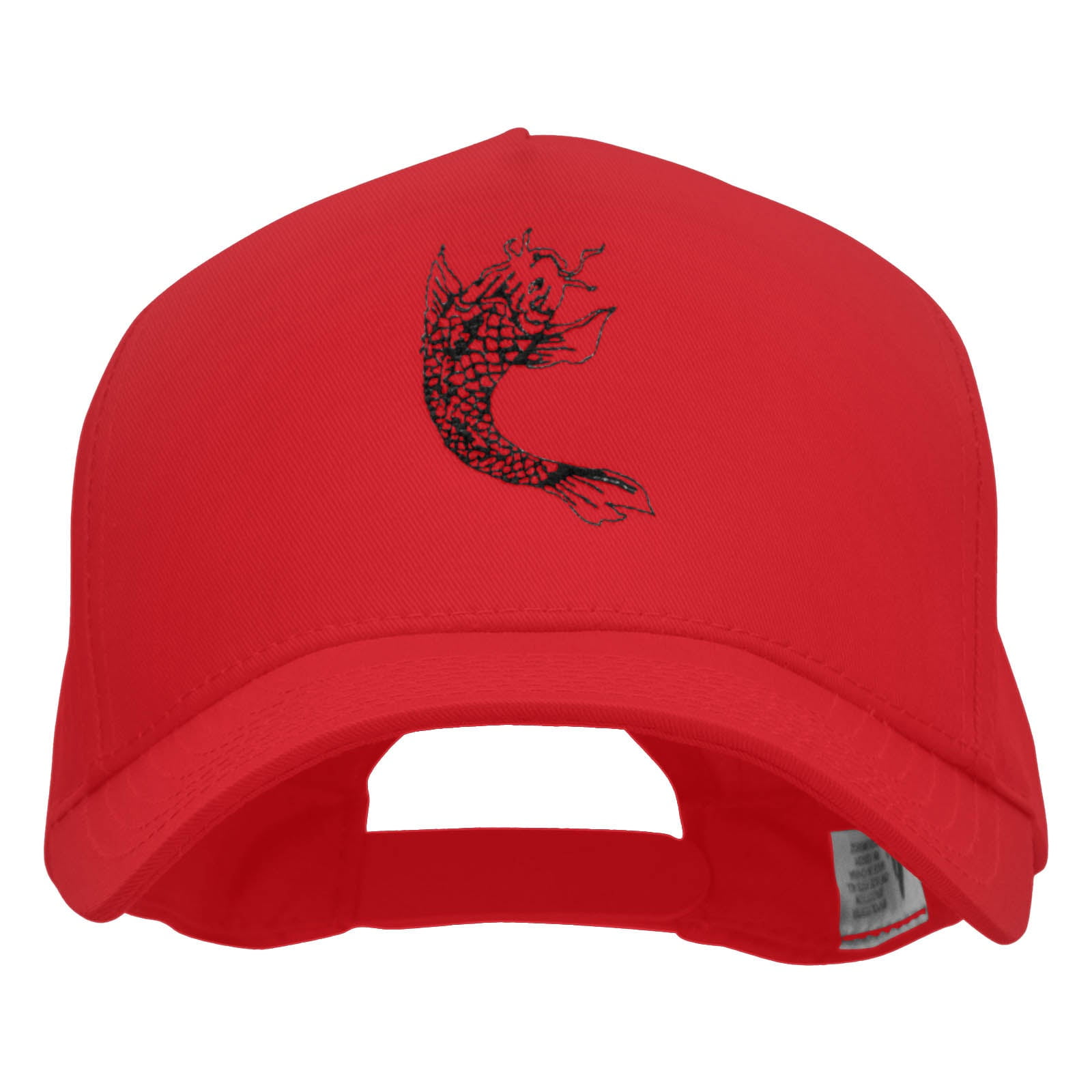 Tattoo Koi Fish Embroidered Pro Style Twill Caps - Red OSFM - Walmart.com