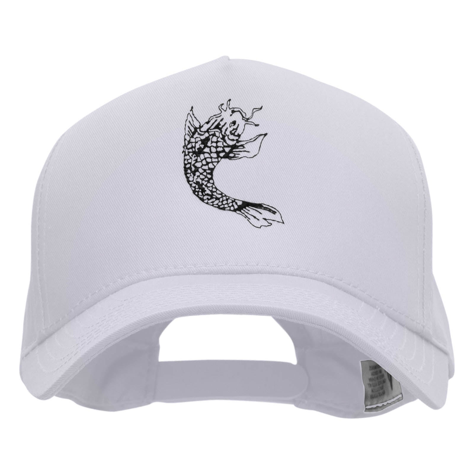 Tattoo Koi Fish Embroidered Pro Style Twill Caps - White OSFM - Walmart.com