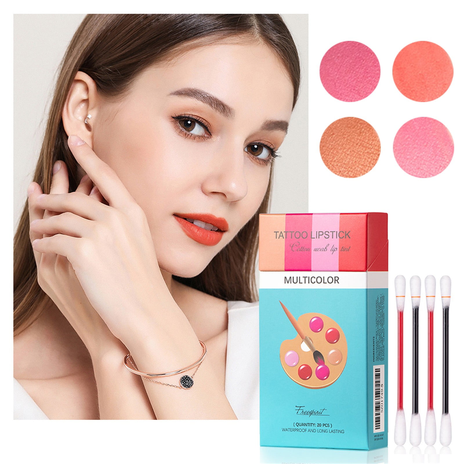 Tattoo Lipstick Cotton Swab, Durable Waterproof Liquid Non-Stick Tattoo ...