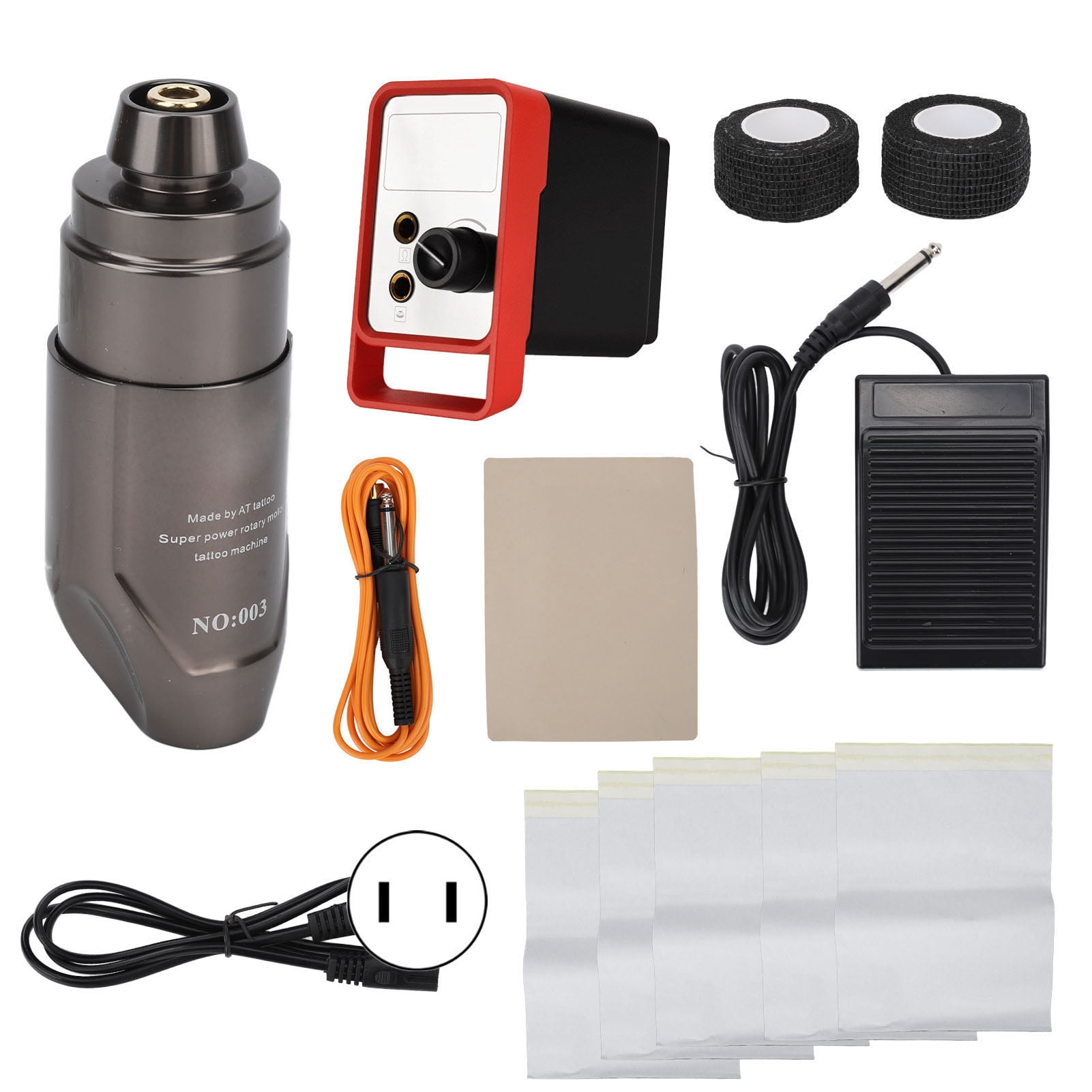 Tattoo Machine Pen LED Power Supply 3 Foot Pedal Modes Rotary Tattoo ...