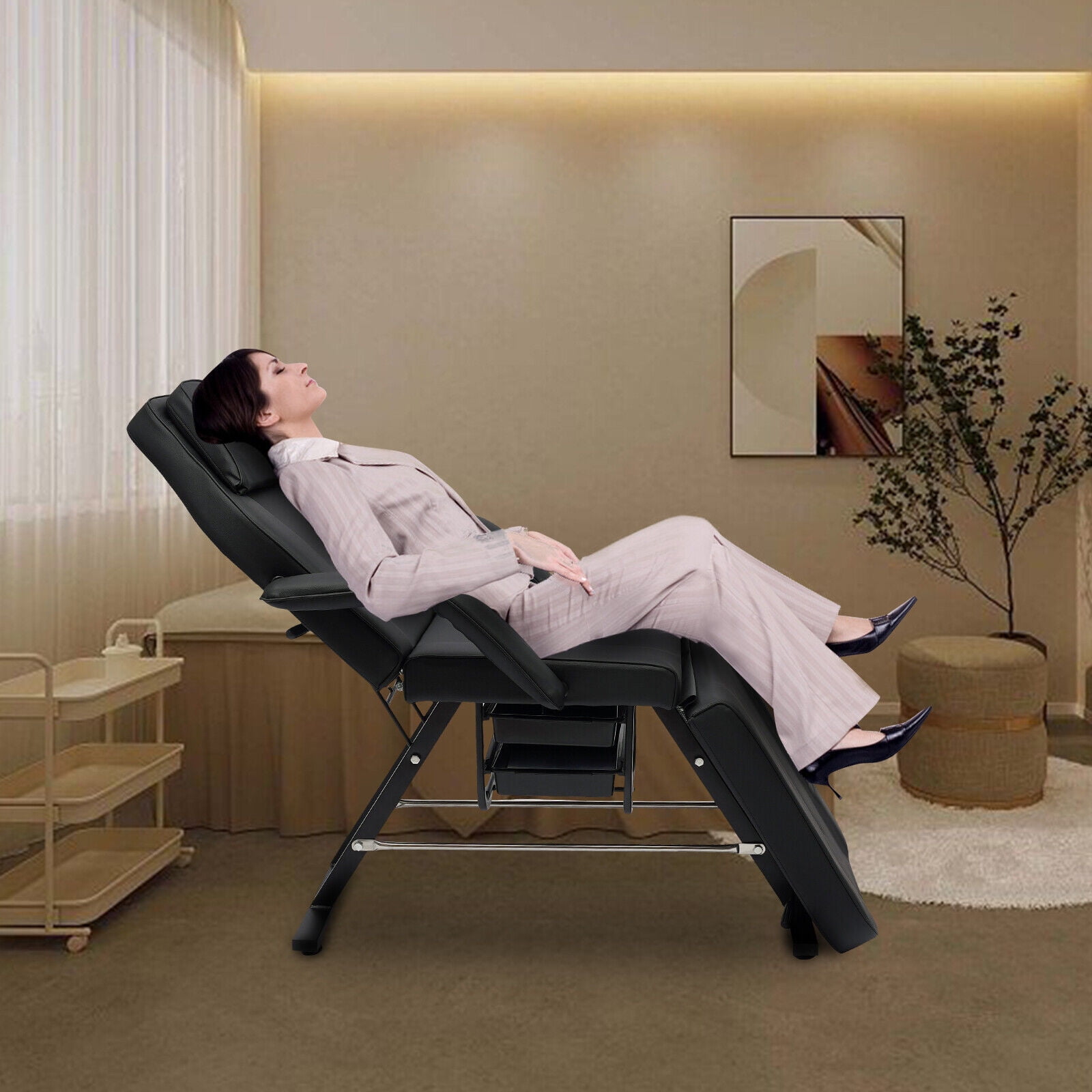 Tattoo Massage Bed Beauty Barber Reclining Chair Adjustable Buckle Facial Salon tattoo studios ...