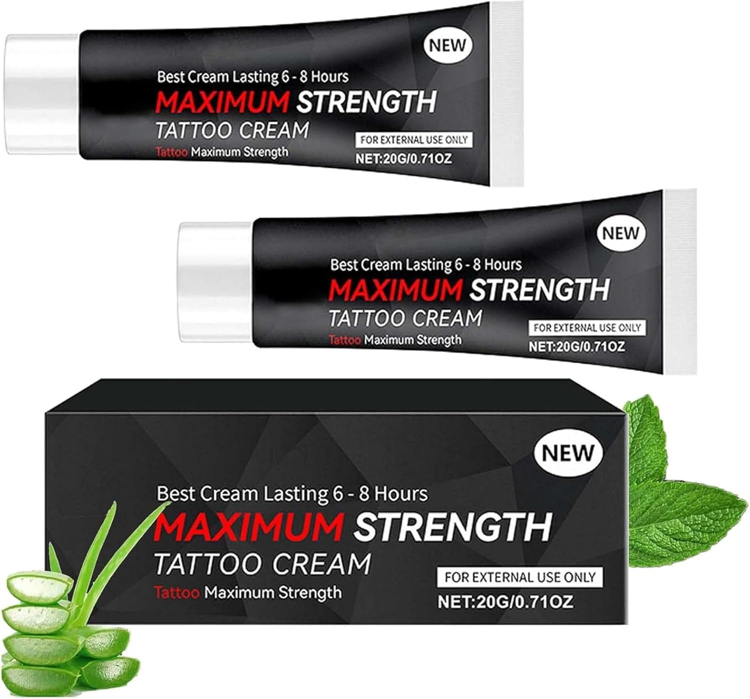 Tattoo Numibing Cream Gel - Up to 6 Hours Extra Strength for Tattoos, Soothing Gel Joint ...