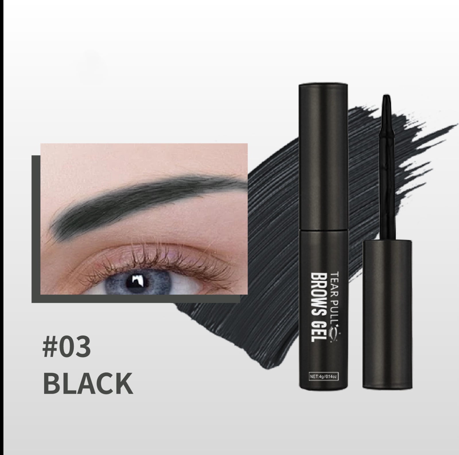 Tattoo Peel Off Eyebrow Gel Color Kit,Waterproof Brow Gel for Natural ...
