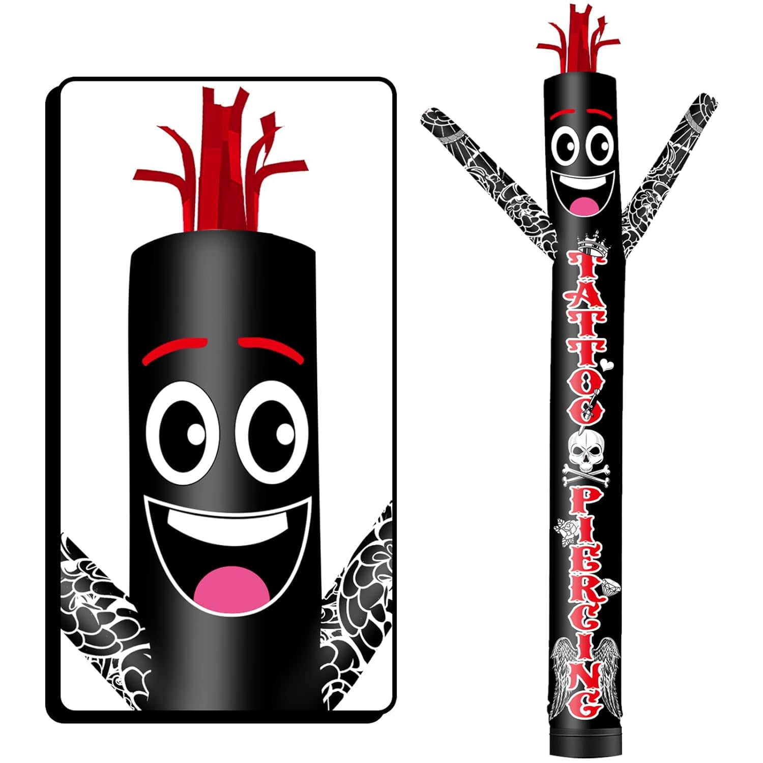 Tattoo Piercing Inflatable Tube Man Wacky Wavy Dancing Guy for Outdoor ...