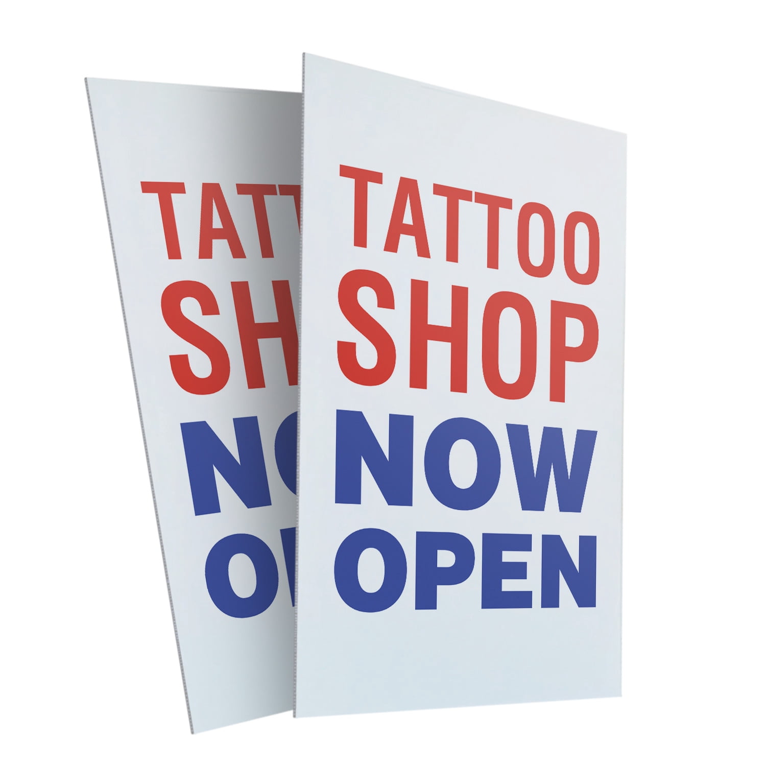 Tattoo Shop Now Open (2-Pack) 24 Inch x 36 Inch Plastic Signs | Sign ...