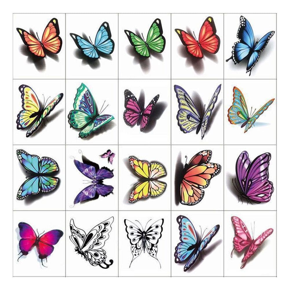 Tattoo Stickers Waterproof Temporary Flower Butterfly Stickers HOT ...