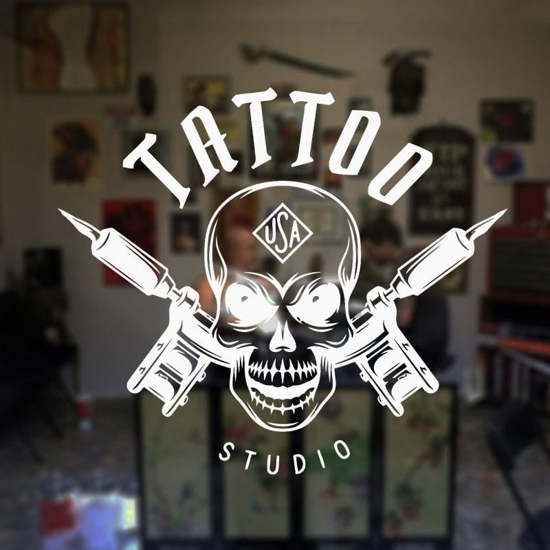 Tattoo Studio Logo Wall Decal Art Salon Vinyl Sticker Tattoo Shop ...