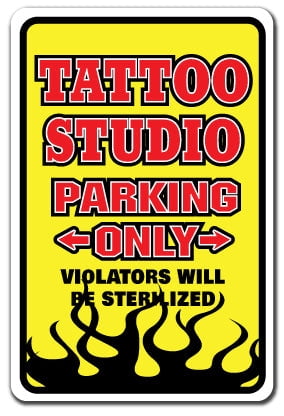 Tattoo Studio Novelty Sign | Indoor/Outdoor | Funny Home Décor for ...