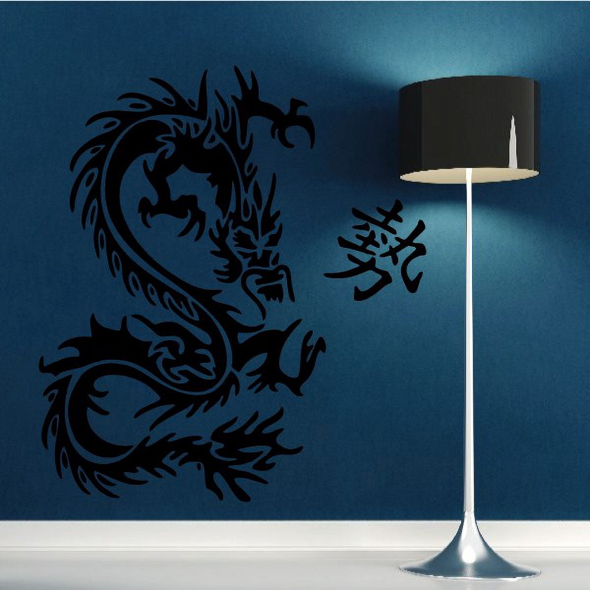 Tattoo Style Chinese Dragon Decal - 36 Inches - Walmart.com