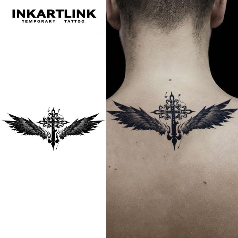 Tattoo Tech, 2 Sheets Semi-Permanent Temporary Tattoos, Cross Series ...