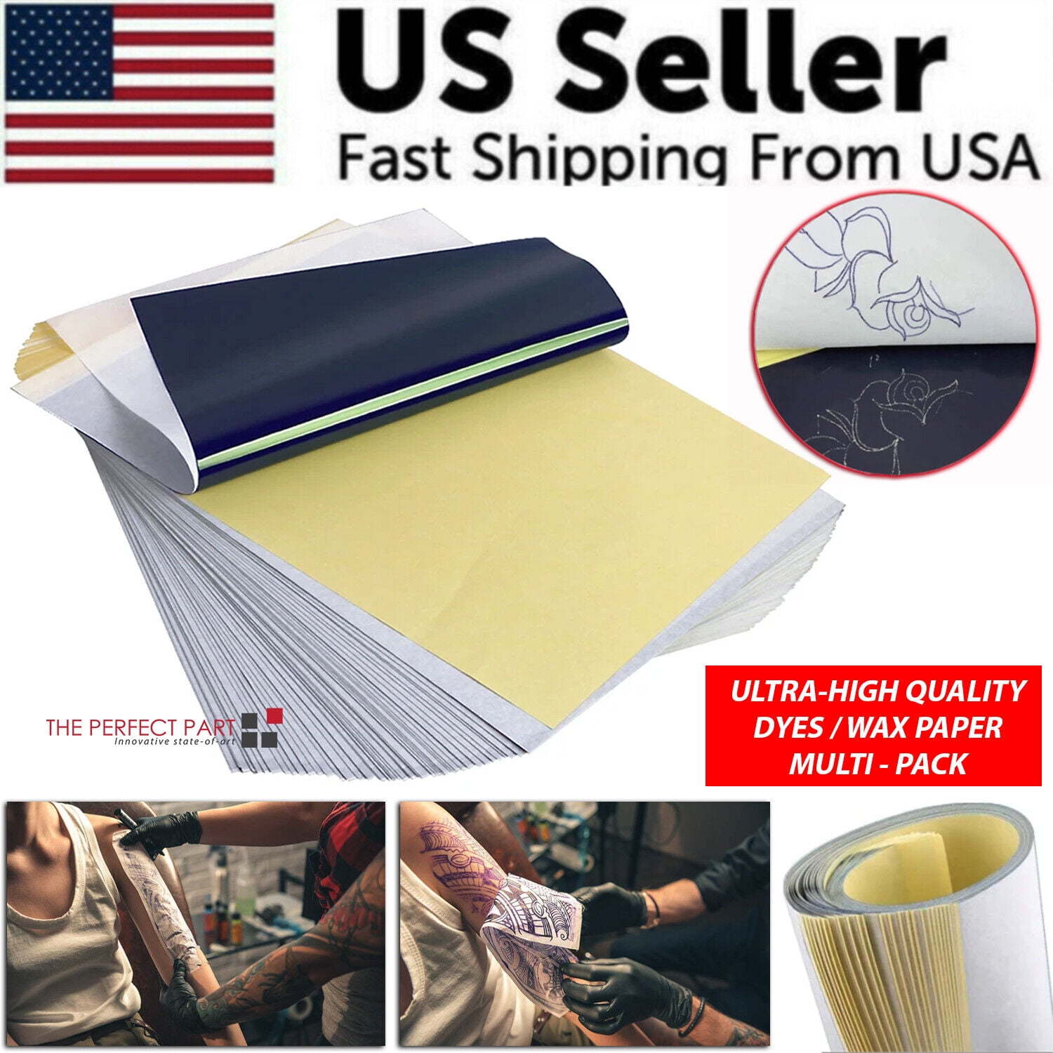 Tattoo Transfer Paper Stencil Carbon Thermal Tracing Hectograph ...