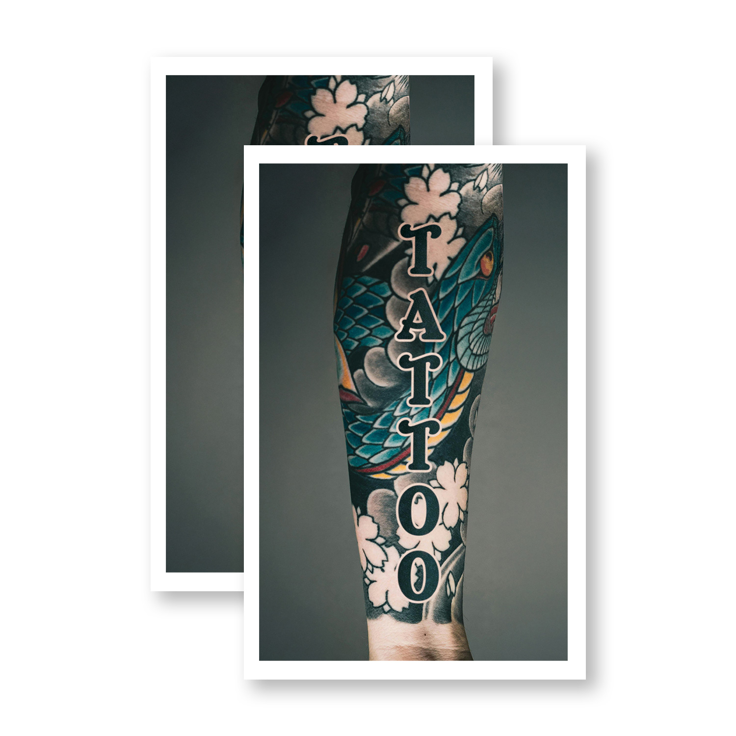 Tattoo Vertical (2-Pack) 24 Inch x 36 Inch Vinyl Decals | Sign Insert ...