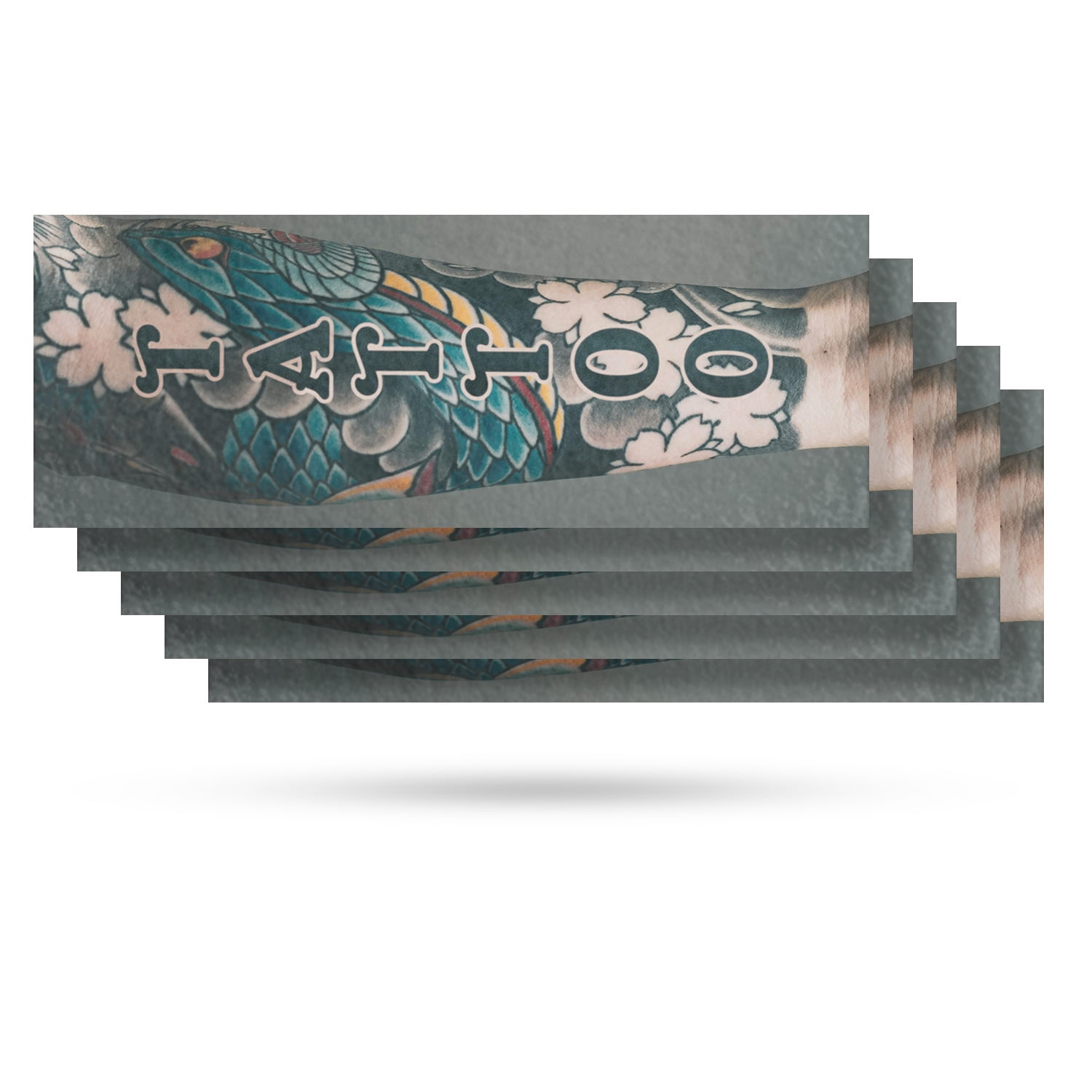 Tattoo Vertical Vinyl Decal 5 Pack of 12 Inch x 5 Inch Weatherproof ...