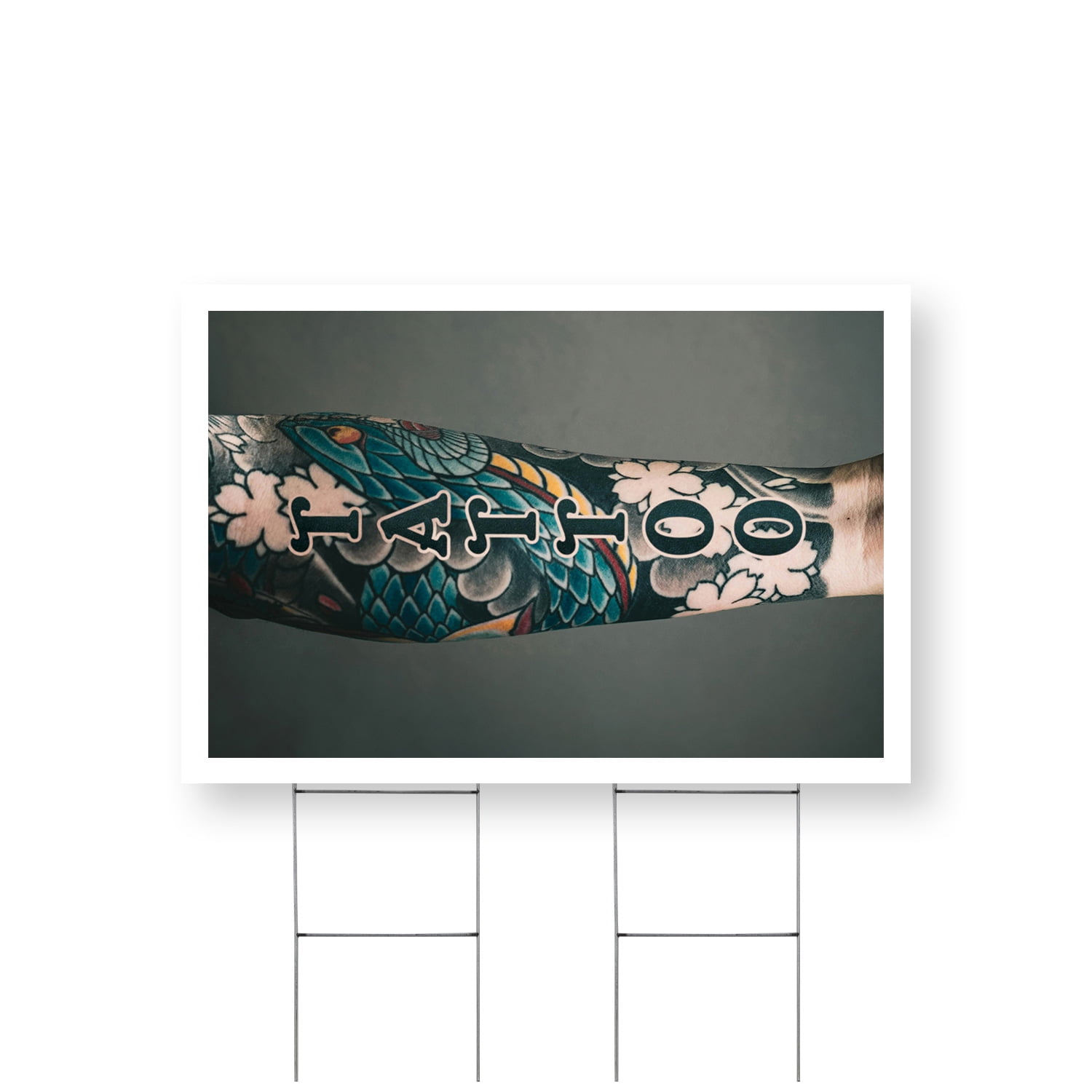 Tattoo Vertical Yard Sign 24 Inch x 36 Inch Double Sided Weatherproof ...