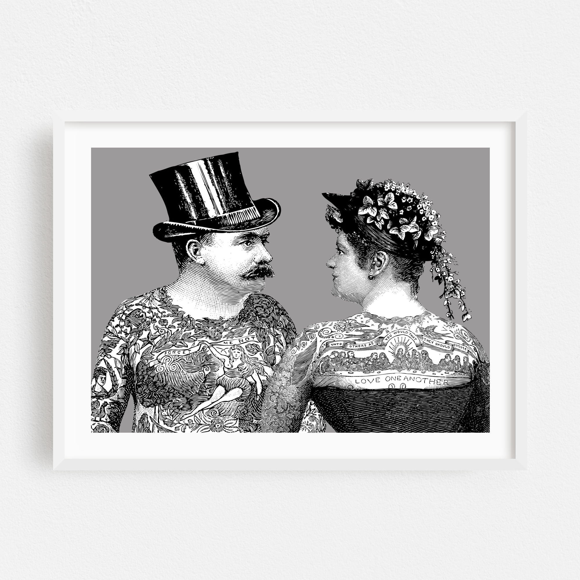 Tattooed Victorian Lovers | Tattooed Couple | Victorian Tattoos ...