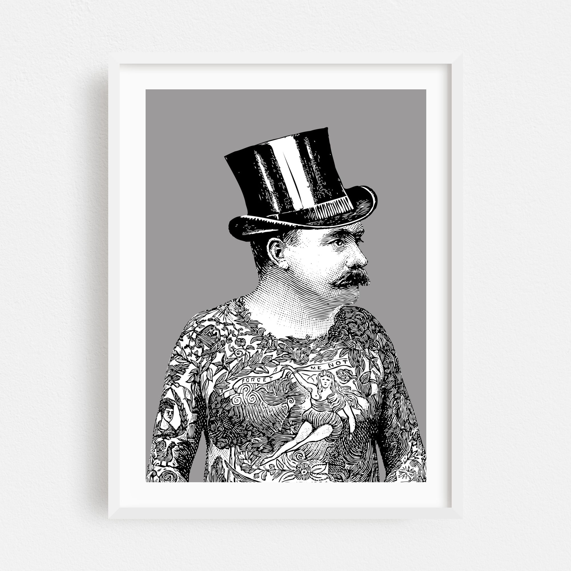 Tattooed Victorian Man | Tattooed Man | Vintage Tattoos | Victorian ...