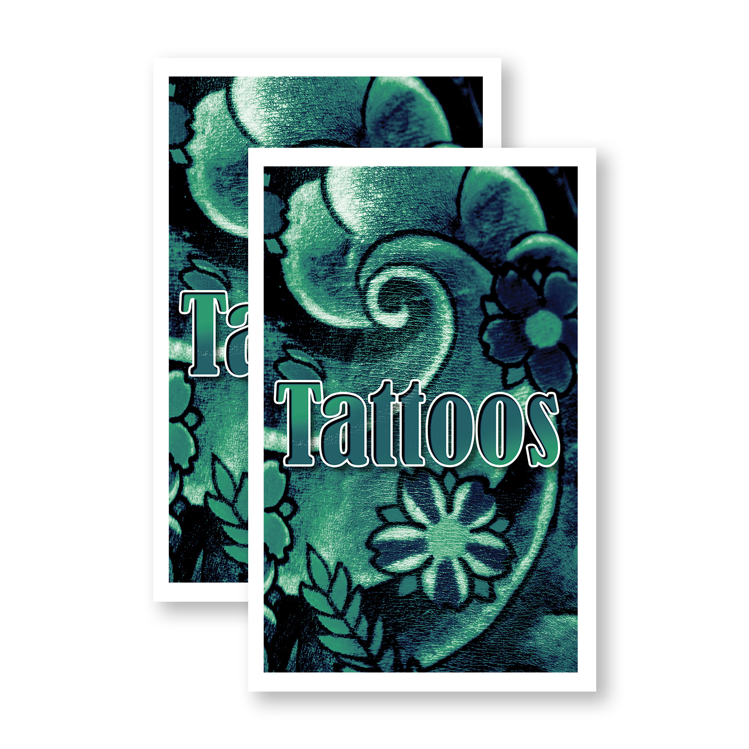 Tattoos (2-Pack) 24 Inch x 36 Inch Vinyl Decals | Sign Insert Peel ...