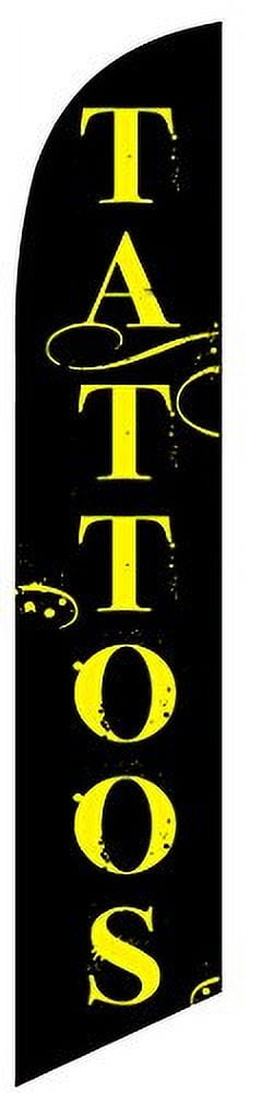 Tattoos Feather Banner Swooper Flag -No Wind Required- Replacement FLAG ...
