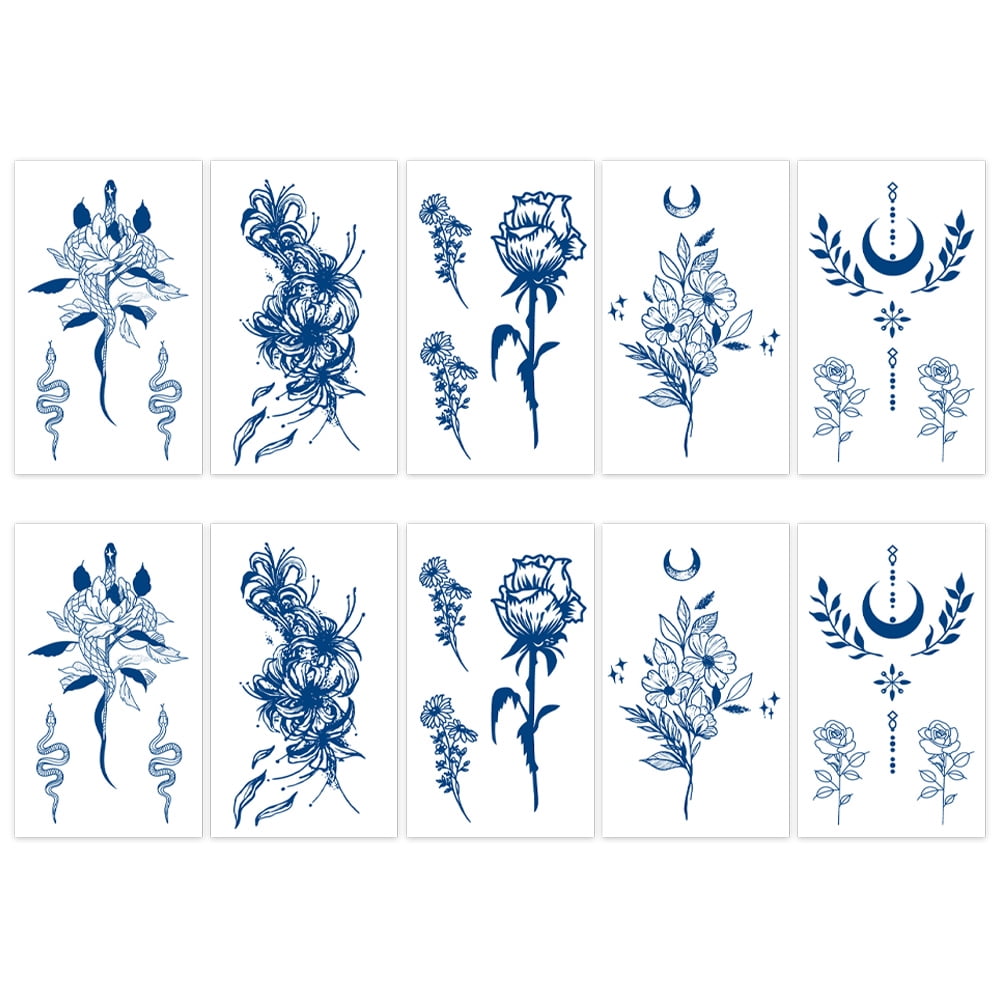Tattoos Lasts 1-2 Weeks, 10-Sheet Temporary Tattoo, Tattoo Stickers for ...