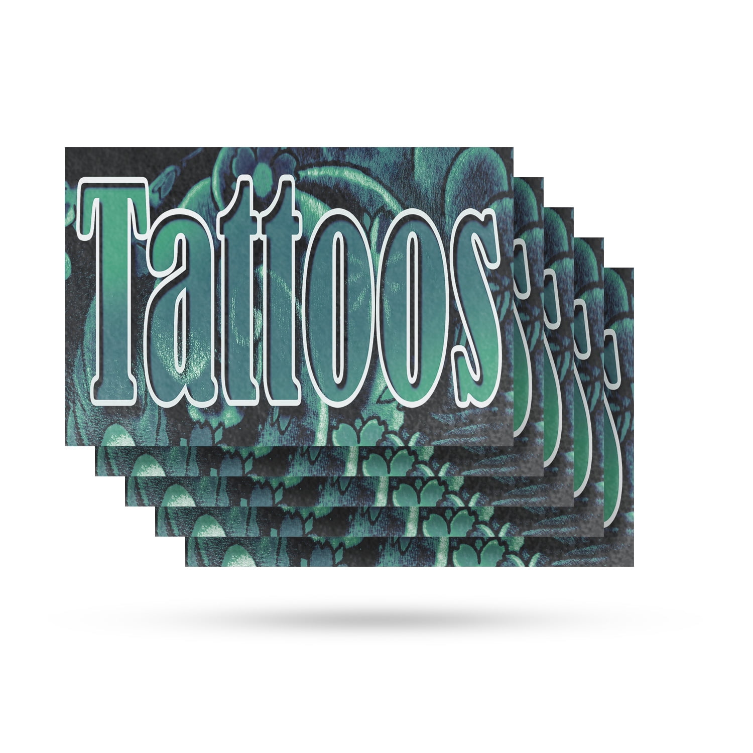 Tattoos Vinyl Decal 5 Pack of 12 Inch x 16 Inch Weatherproof Heavy-Duty ...