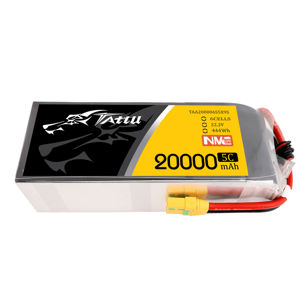 Tattu Semi-Solid State 20000mAh 6S 22.2V 5C LiPo Battery Pack with ...