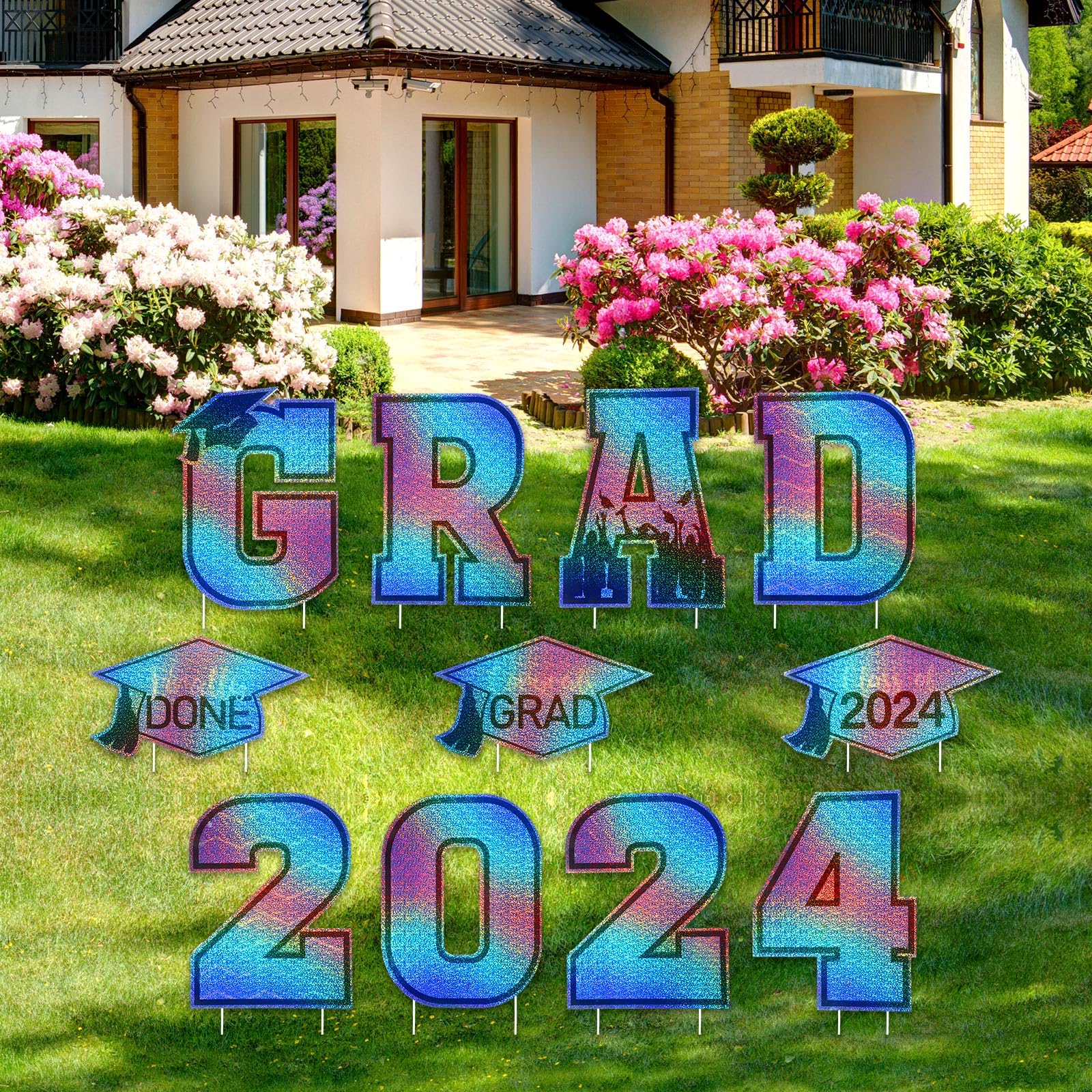 Tatuo 11 Pcs Graduation Yard Sign Decorations Congrats Graduation Lawn ...