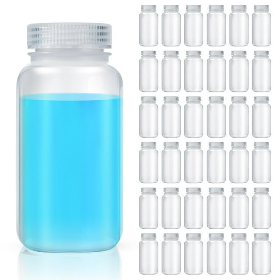 Tatuo 24 Pcs 8 oz 250 ml Polypropylene Reagent Bottle Plastic Sample ...