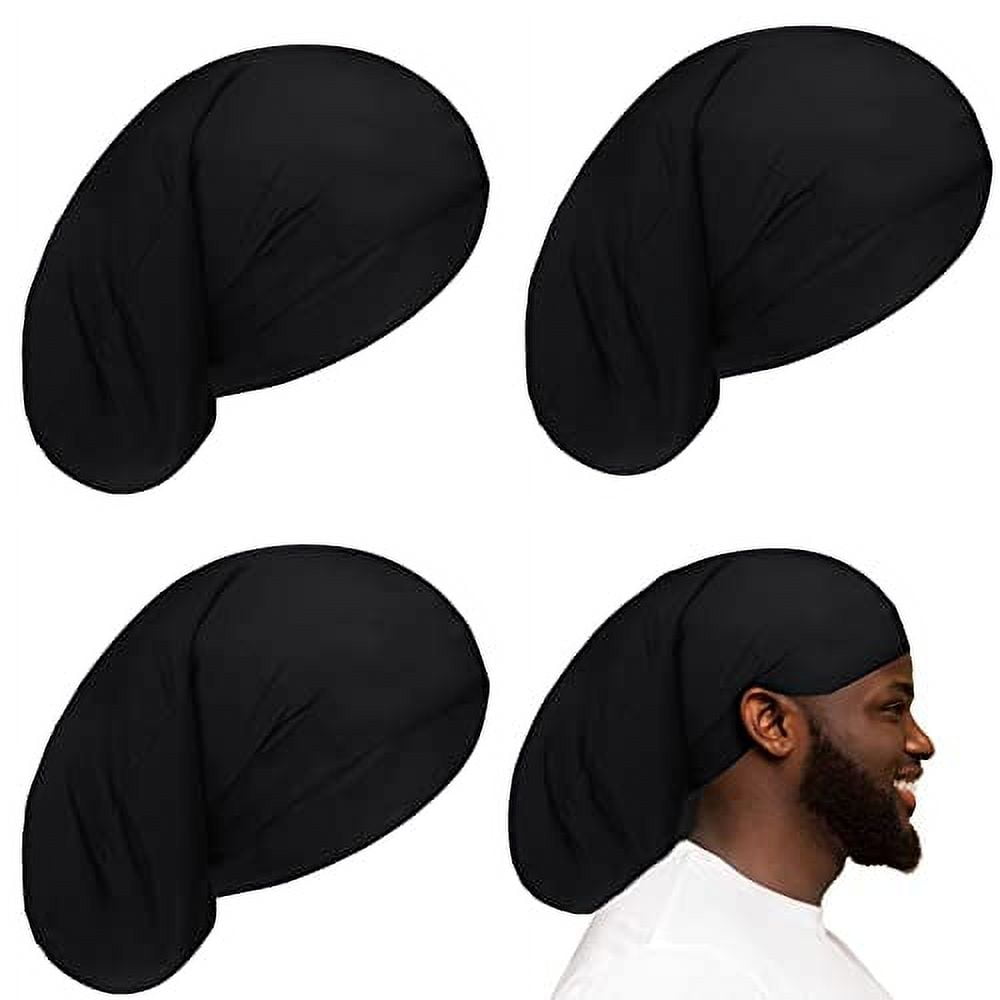 Tatuo 4 Pieces Unisex Dreadlock Cap Long Hair Dreads Head Wrap Sleeping ...