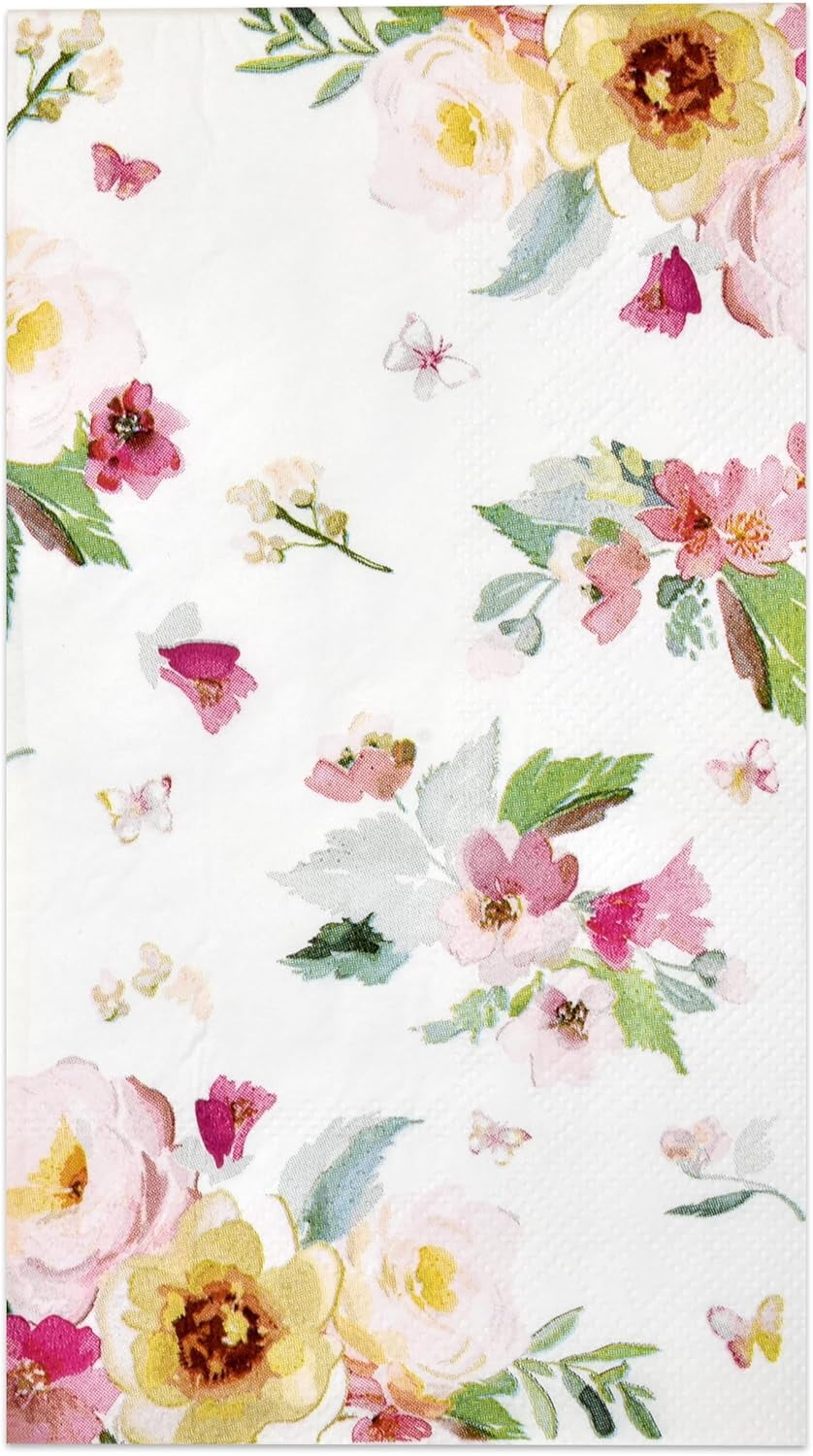 Gift Boutique Floral Guest Disposable Paper Napkins - Walmart.com