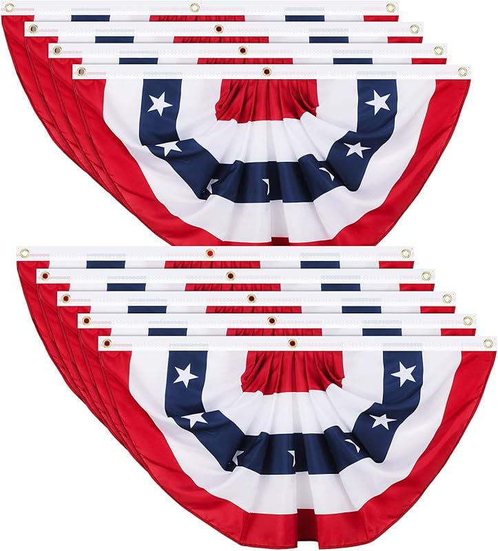 Tatuo Patriotic Decorations, 4th of July Pleated Fan Flags American Us ...