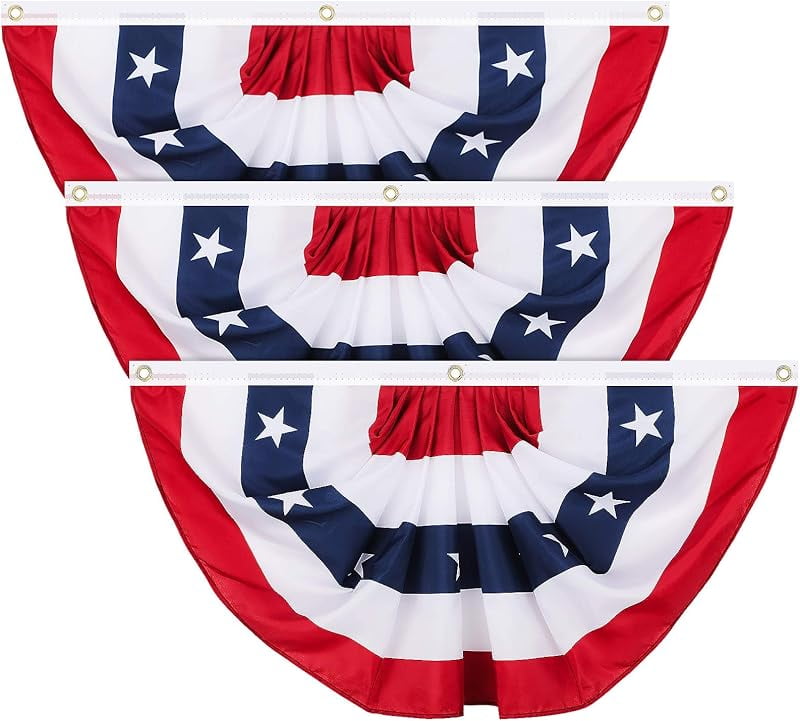 Tatuo Patriotic Decorations, 4th of July Pleated Fan Flags American Us ...