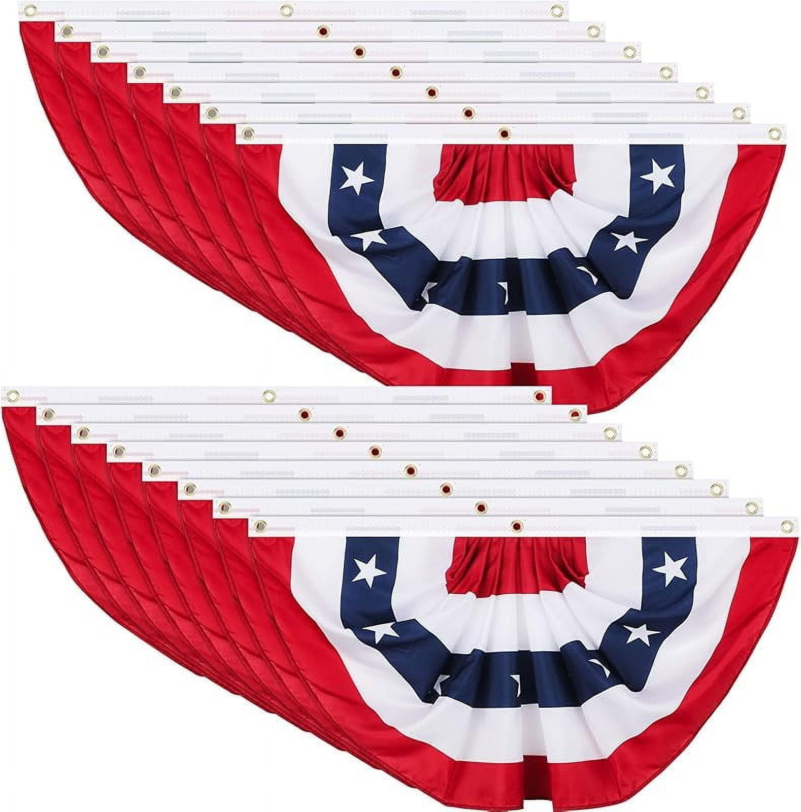 Tatuo Patriotic Decorations, 4th of July Pleated Fan Flags American Us ...