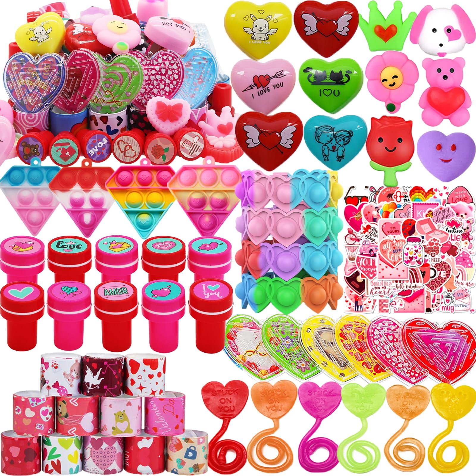 Taulaap 108 PCS Valentines MMF7 Day Party Favors for Girl, Treasure Box ...