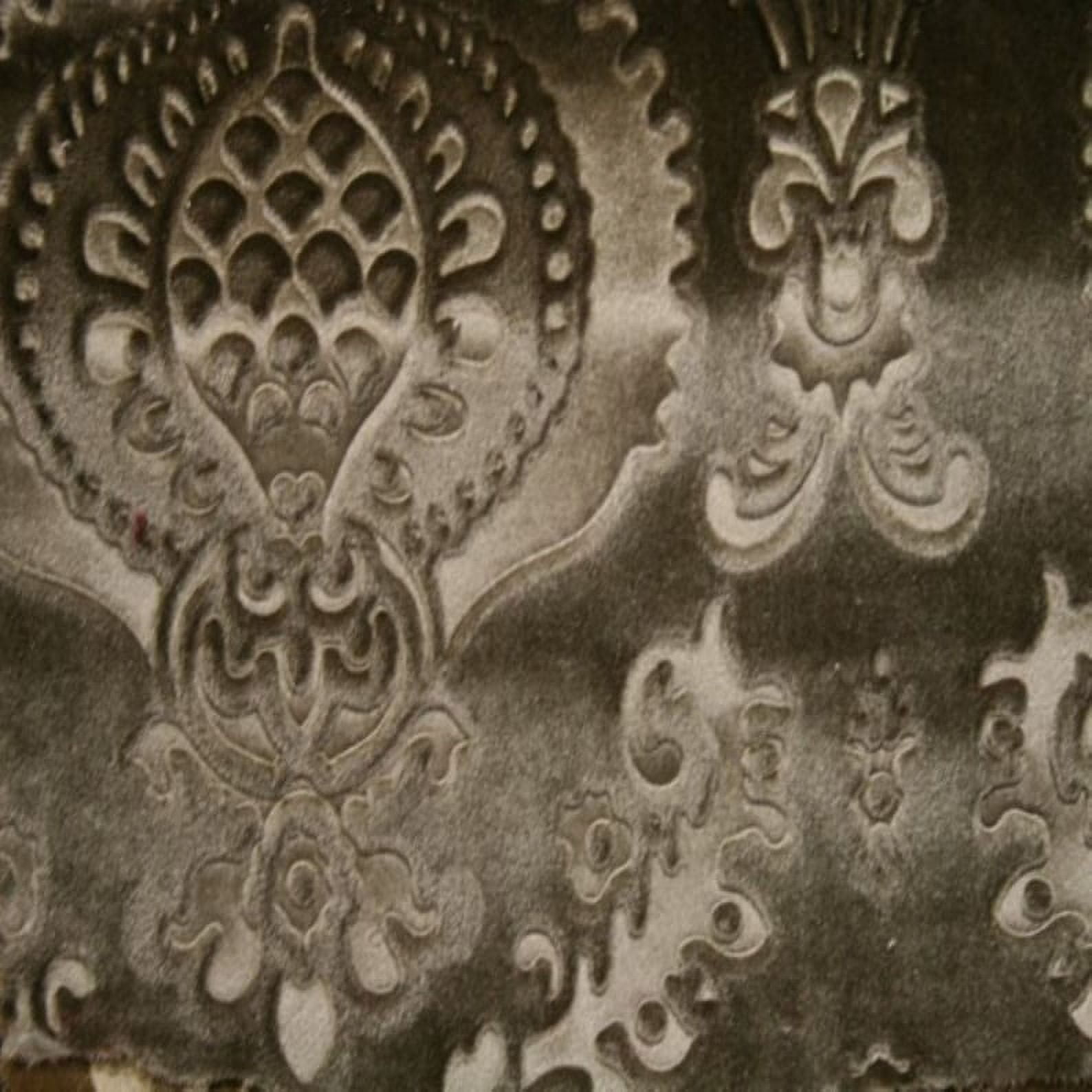 Taupe Brocade Velvet Damask Fabric, Ideal Embossed Material for ...