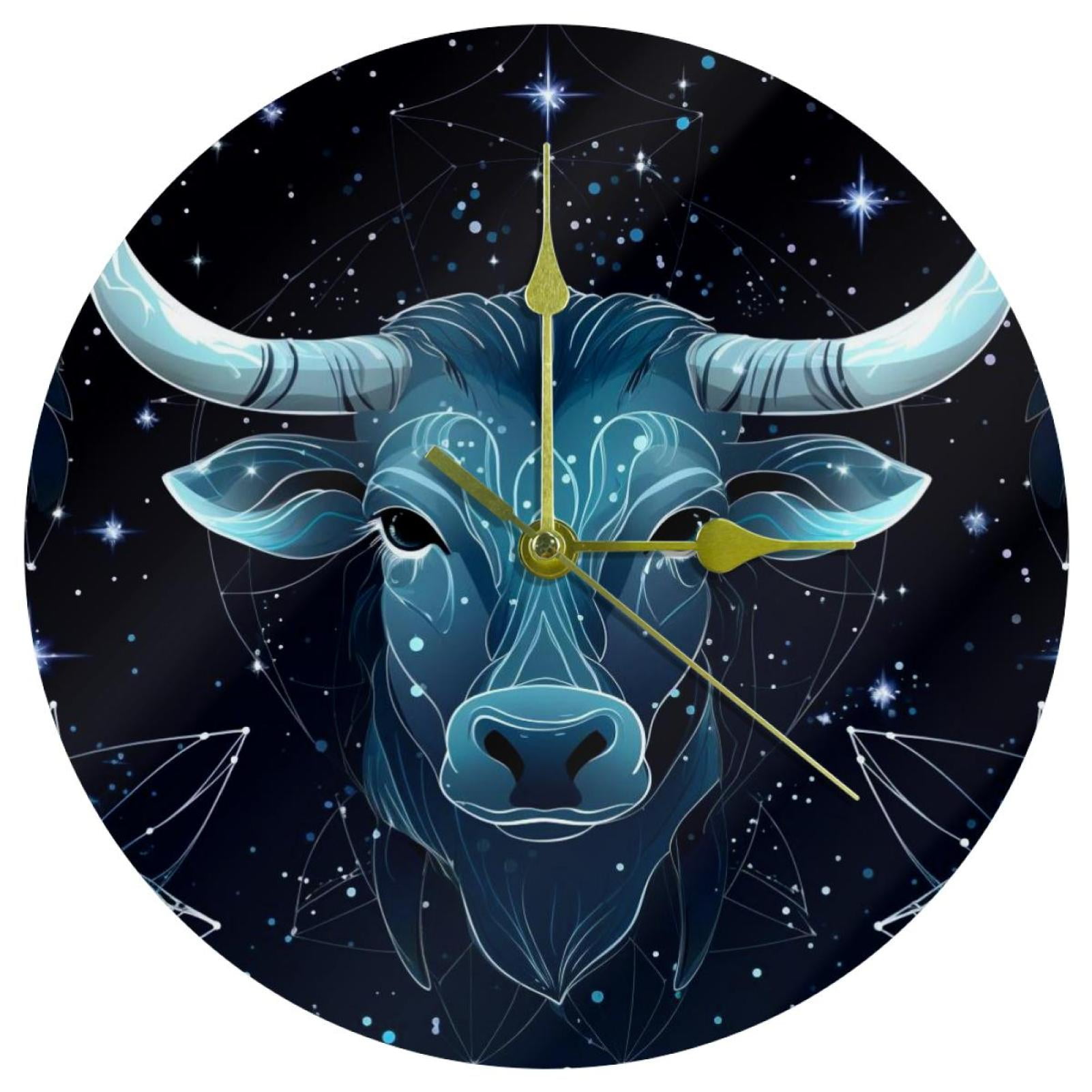 Taurus Acrylic Circular Wall Clock - Stylish Timepiece for Decorating ...