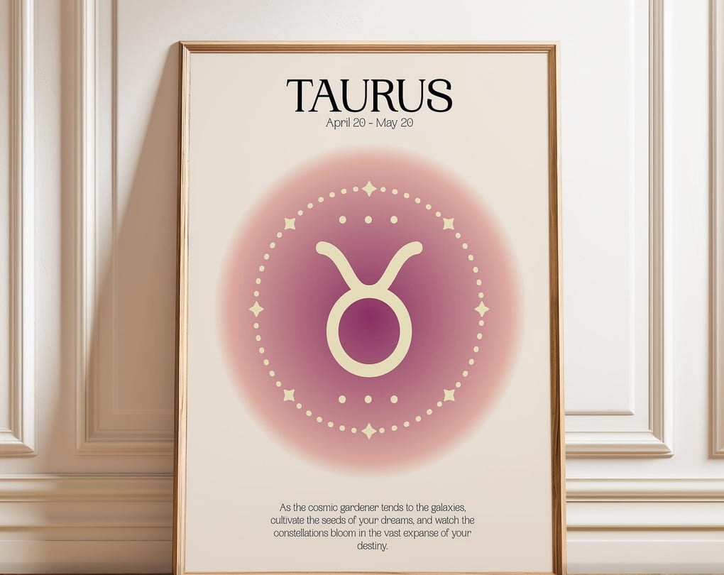 Taurus Astral Manifestation Poster - Celestial Constellation Wall Art ...