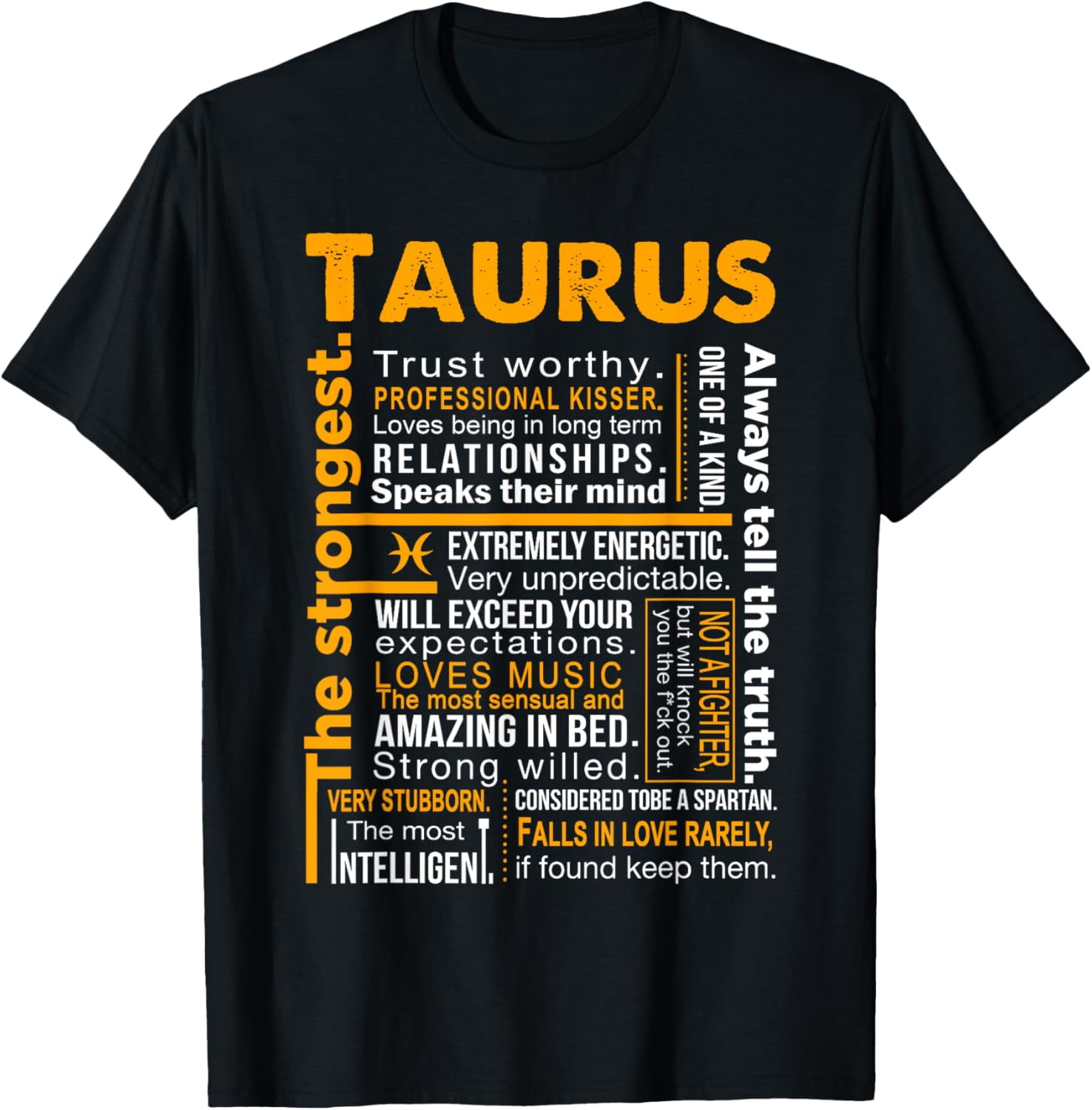 Taurus Awesome Zodiac Sign Shirt Taurus Facts T-Shirt100% cotton ...
