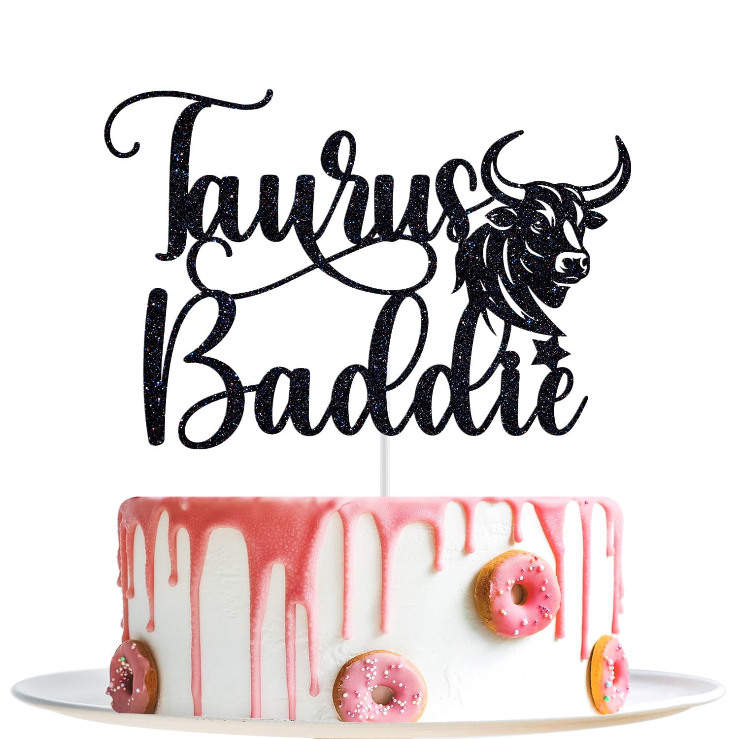Taurus Baddie Cake Topper, Taurus Birthday Cake KMC2Topper, April May Birthday Decorations ...
