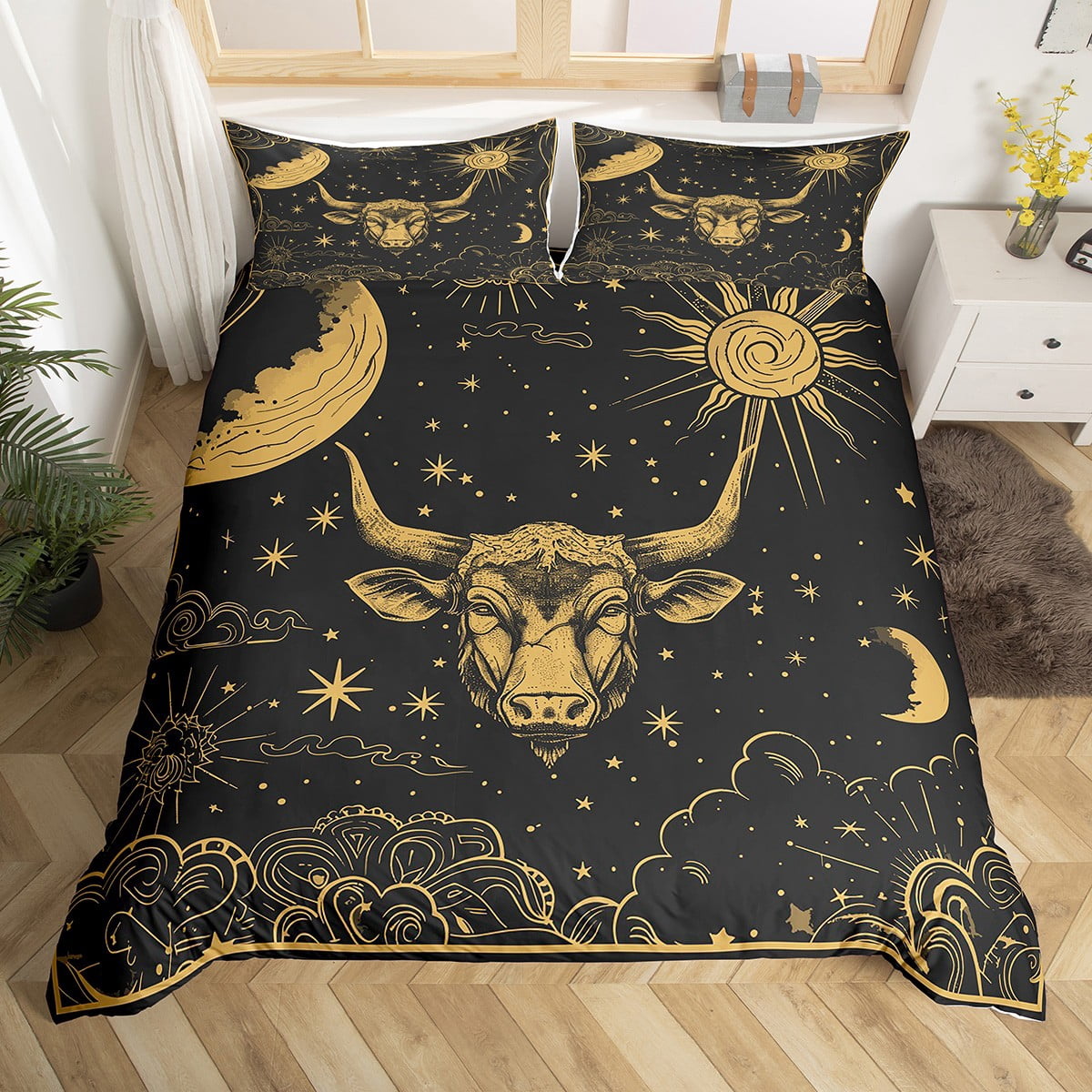 Taurus Bedding Set Full Size 12 Horoscope Astrology Duvet Cover ...