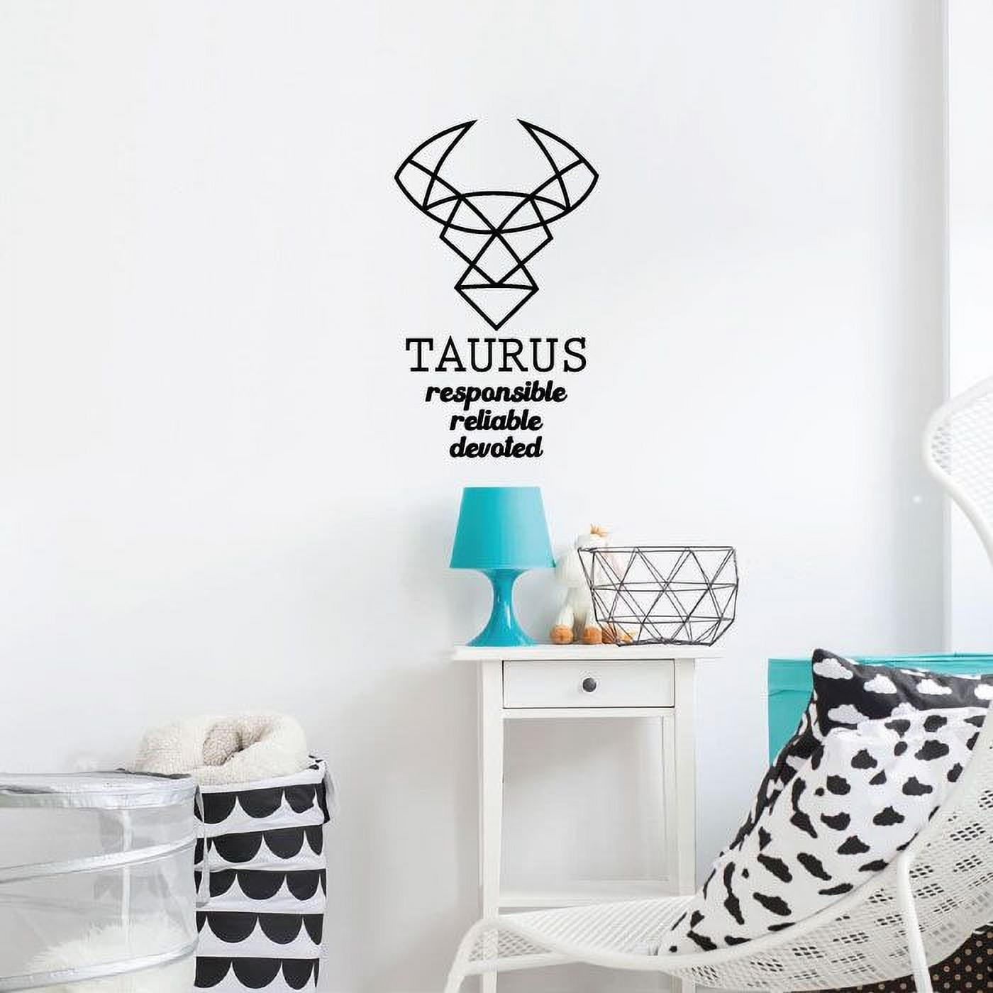 Taurus Bull Responsible Reliable Devoted Geometric Astrological Chart ...