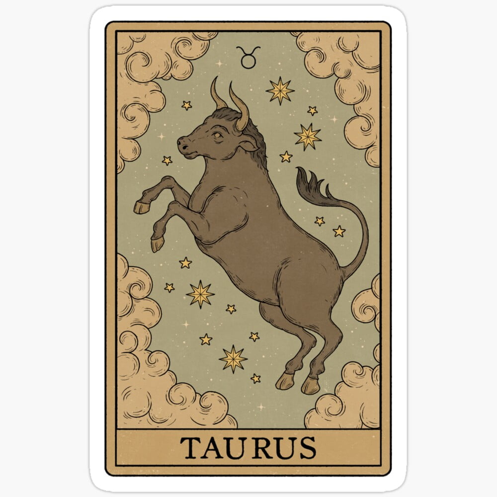 Taurus Card Sticker Phone Decal Water Bottle Stickers Car Decals ...