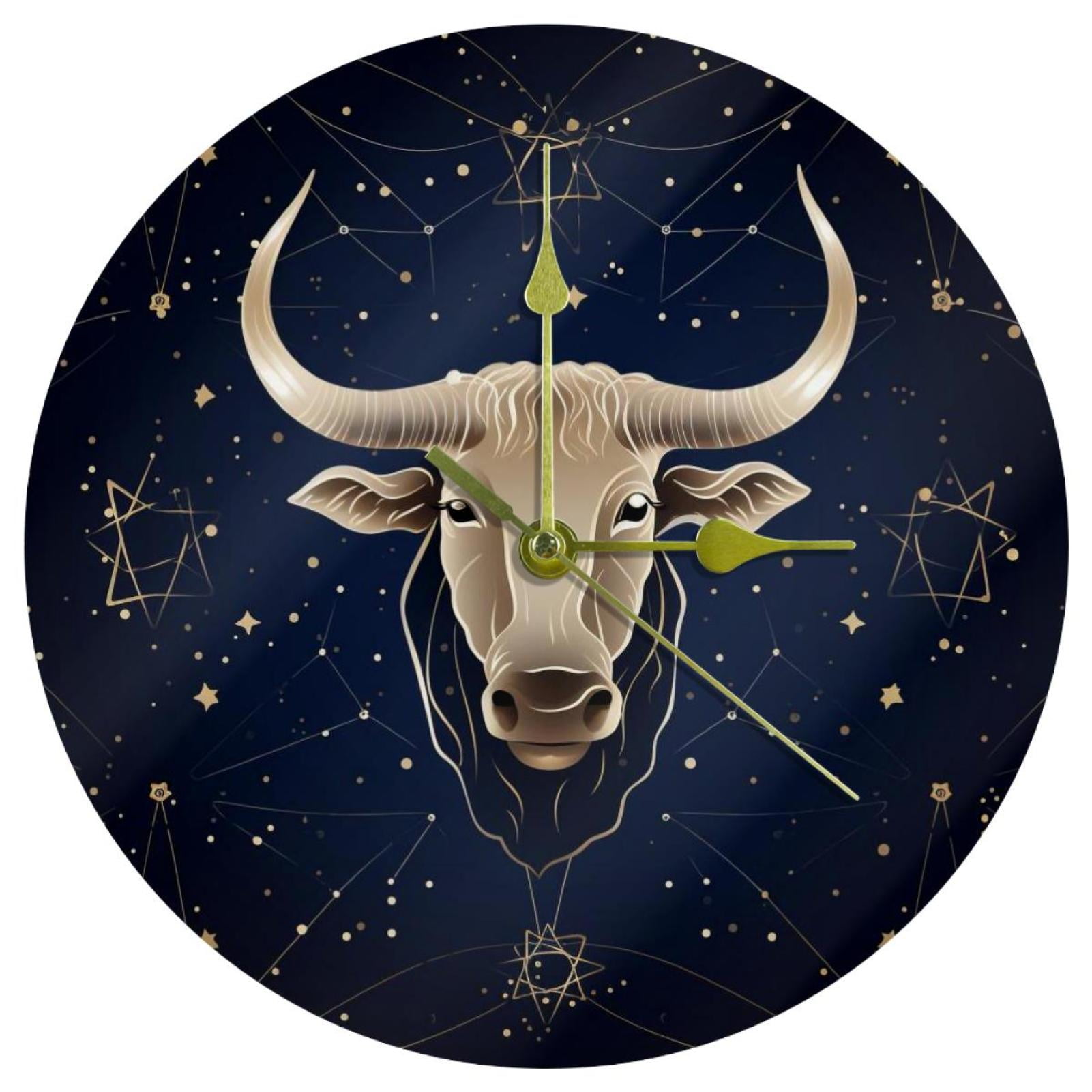 Taurus Circular Acrylic Wall Clock - Contemporary Home Decor for ...